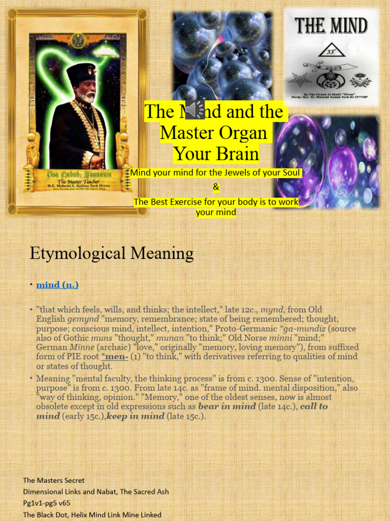 The Mind and the Master Organ | PDF | Mind | Thought