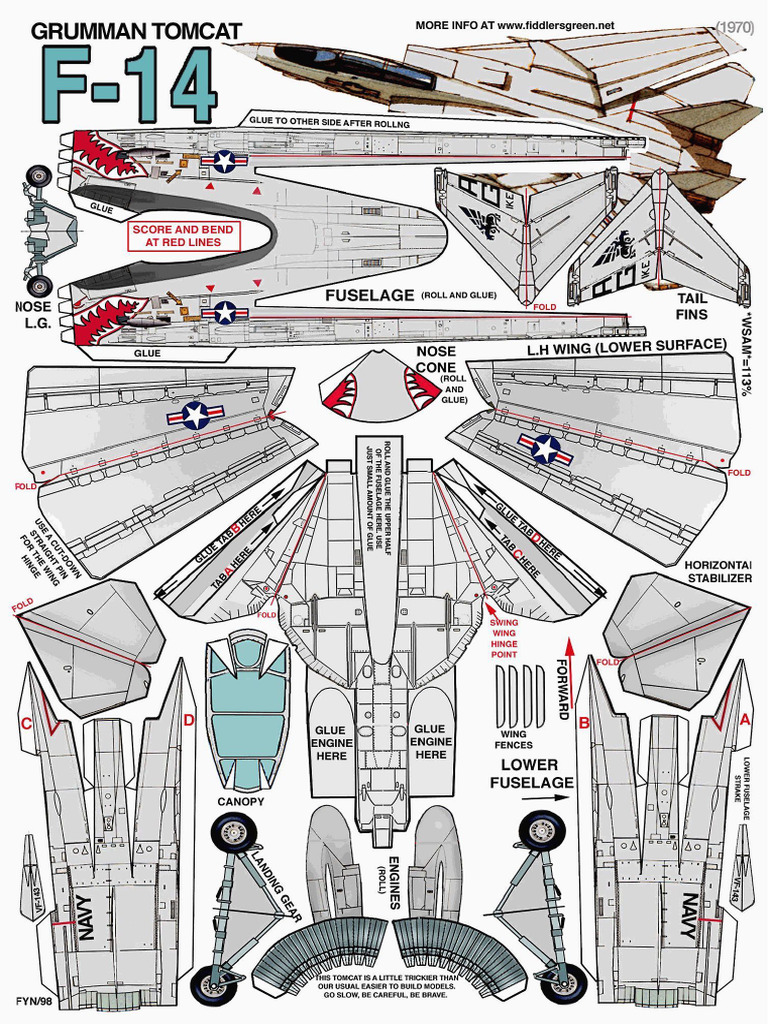 F14 Paper Model | PDF