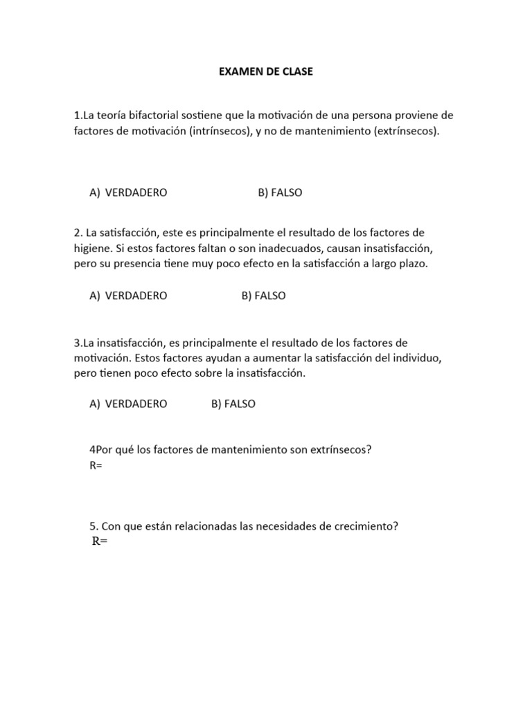 Examen de Clase | PDF