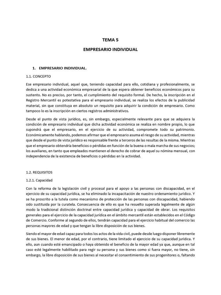 Wuolah Free TEMA 5 EMPRESARIO INDIVIDUAL Gulag Free | PDF | Esposa | Justicia