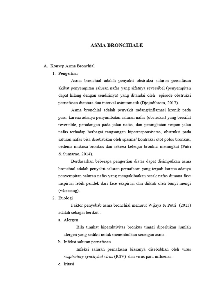 Panduan Lengkap Asma Bronkial | PDF