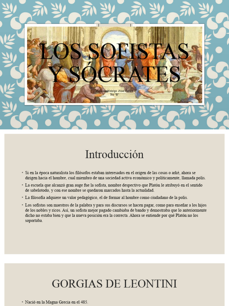 Sofistas y Sócrates: Filosofía en Debate | PDF | Sócrates | Platón