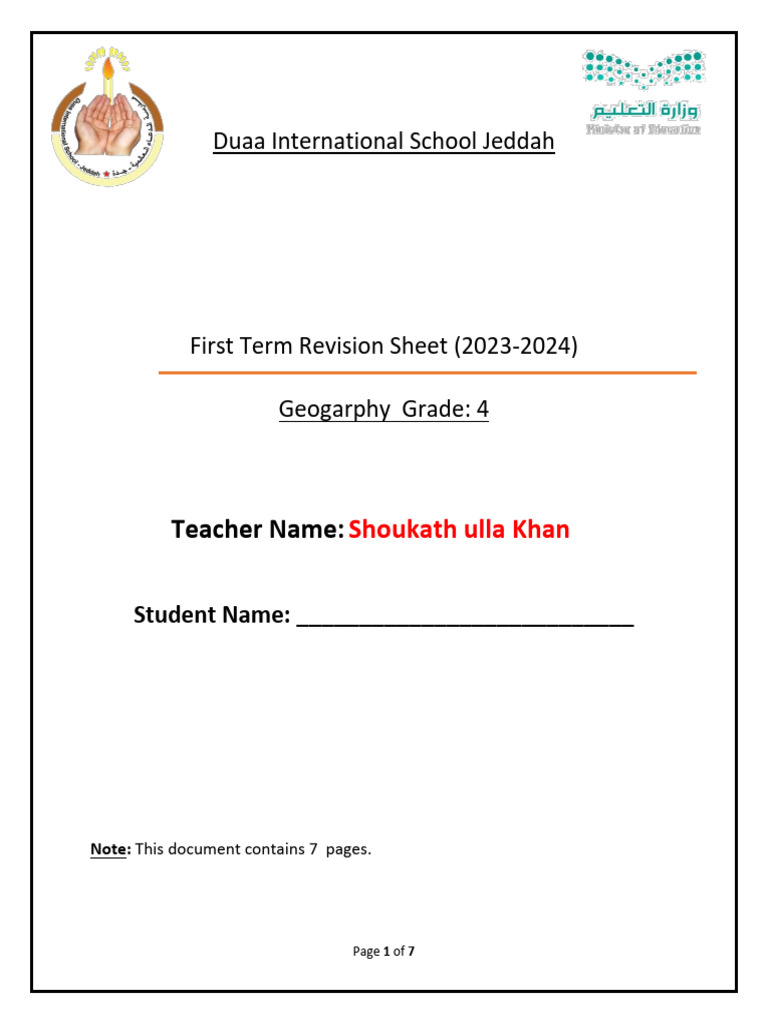 Shoukath Grade 4 Geography | PDF | Oil | Fossil Fuels