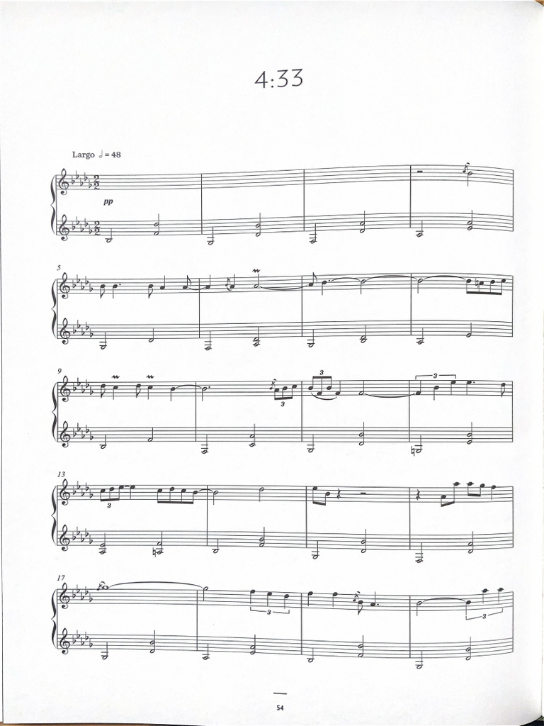 4:33 - Nils Frahm Piano Sheets | PDF