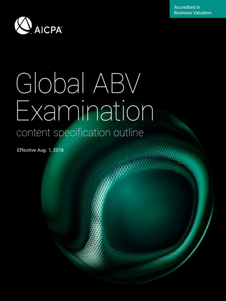 ABV Exam Content Specification Outline | PDF | Business Valuation | Valuation (Finance)