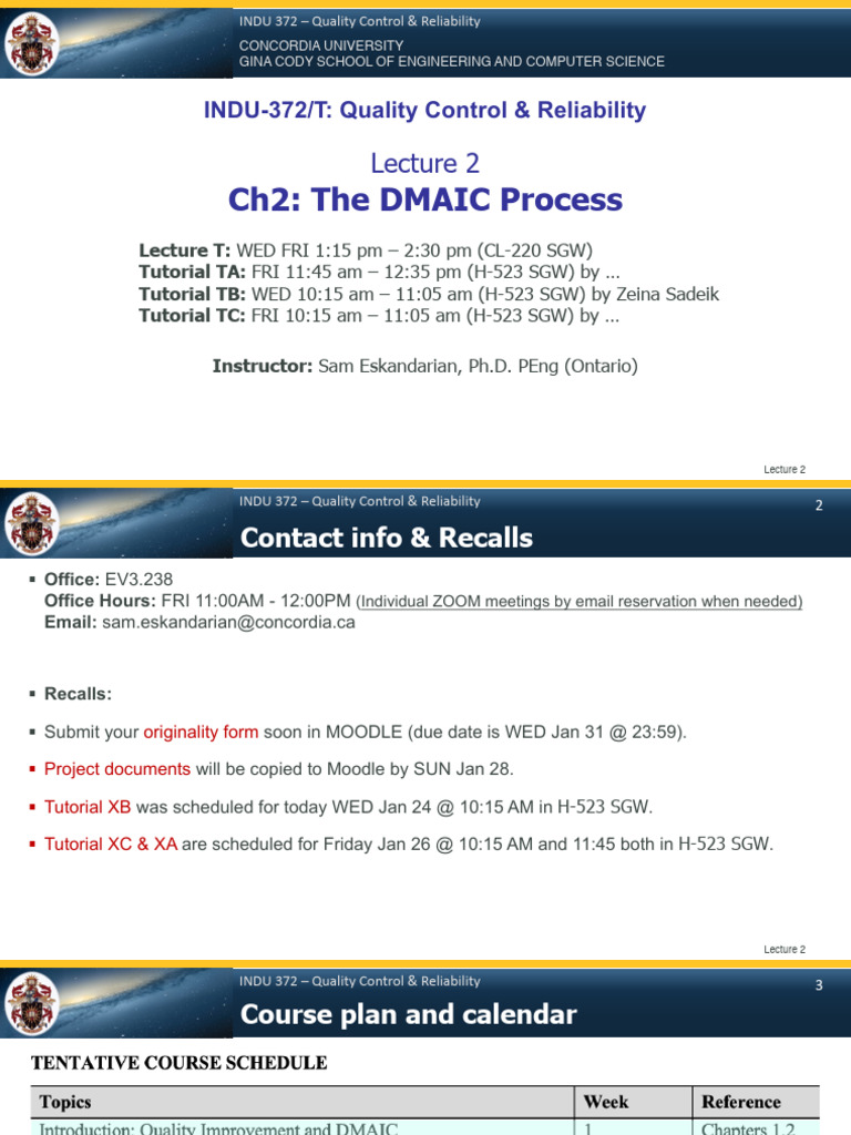 Lecture 2 - Ch2 - The DMAIC Process | PDF | Statistics | Six Sigma