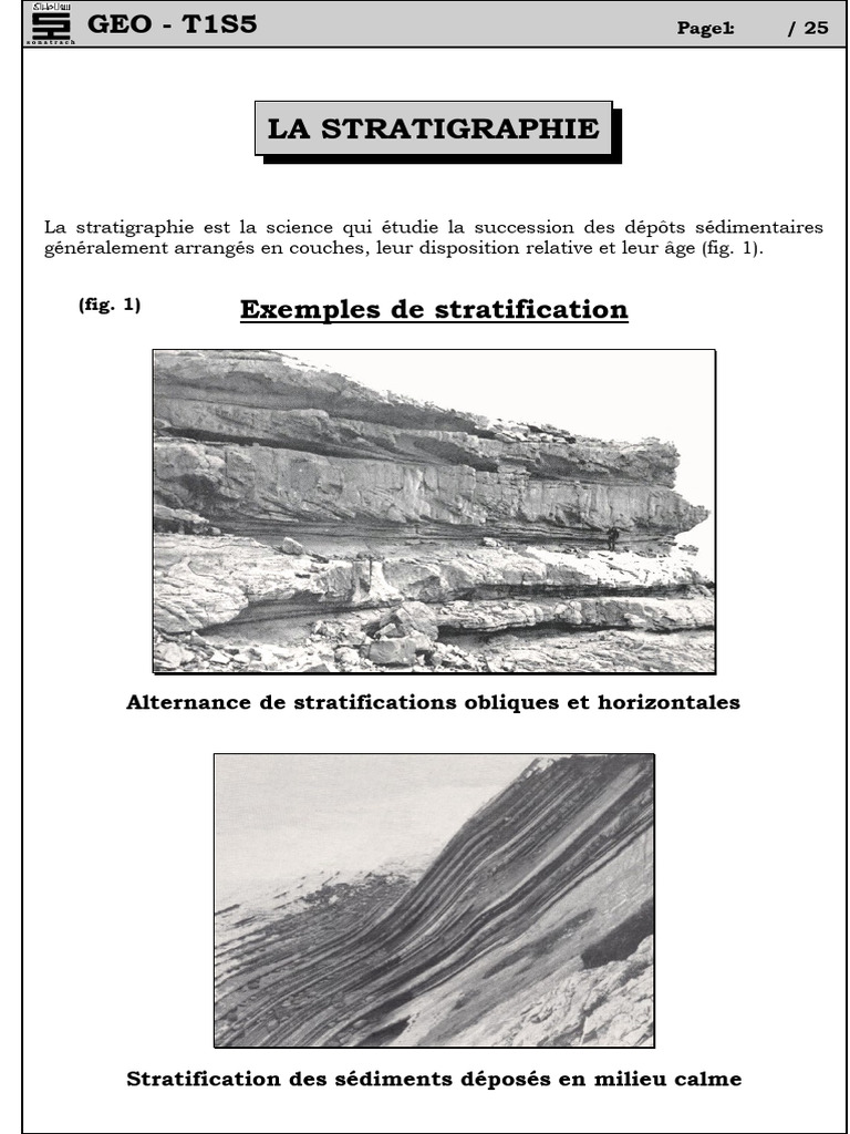Introduction à la stratigraphie géologique | PDF | Stratigraphie ...