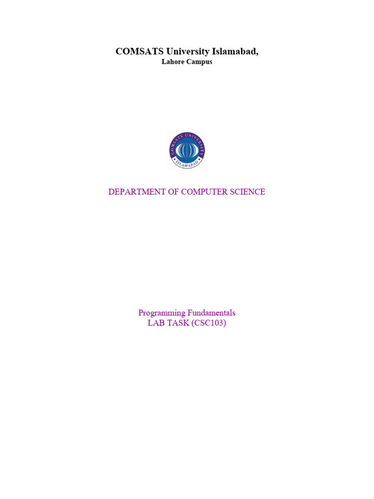 Lab Task Ralated To For Loop Solution | Download Free PDF | Integer (Computer Science ...