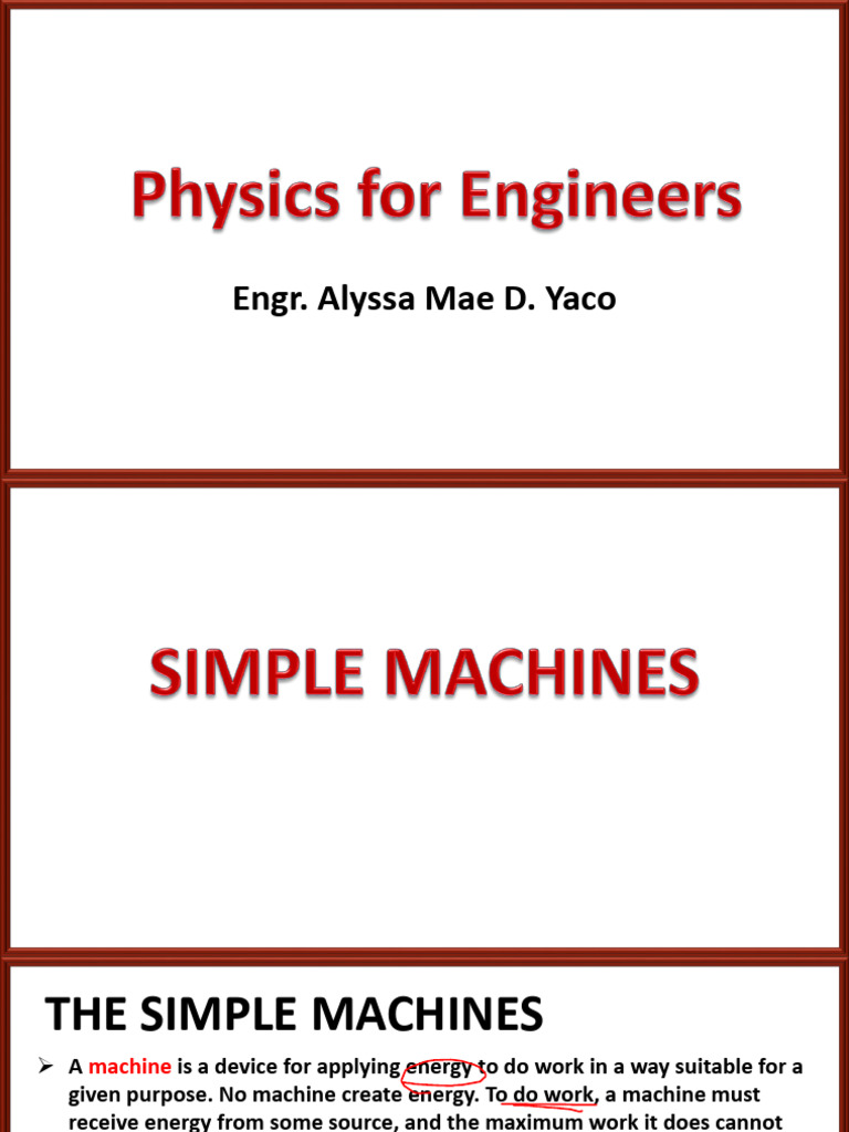 PHY032_7_Simple-Machines | PDF | Machines | Force