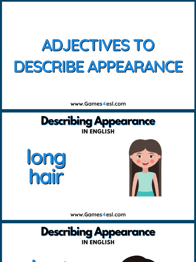 Describing People Adjectives To Describe Appearance | PDF