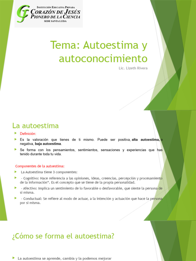 Autoestima Y Autoconocimiento Pdf