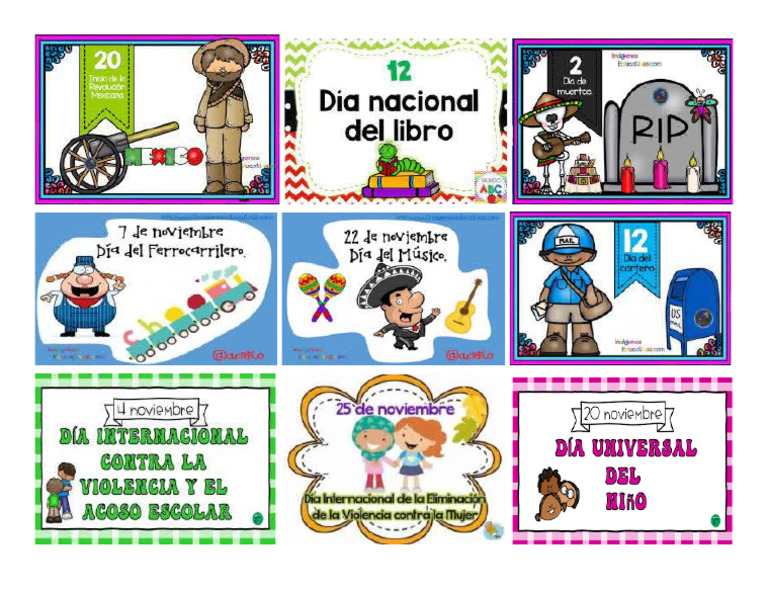 Efemerides Mes de Noviembre | PDF