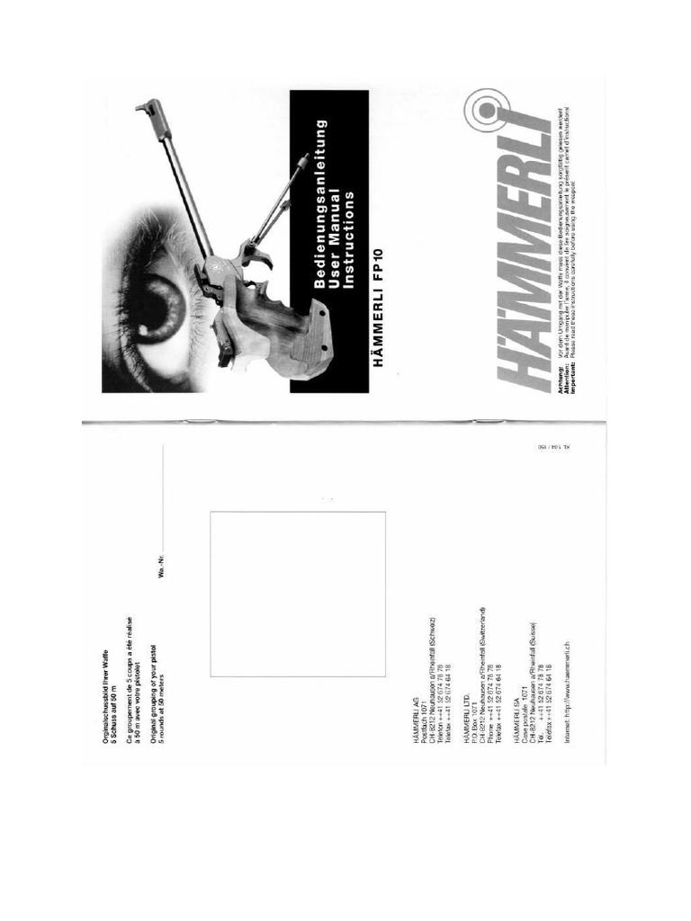 Hammerli 20 FP10 | PDF