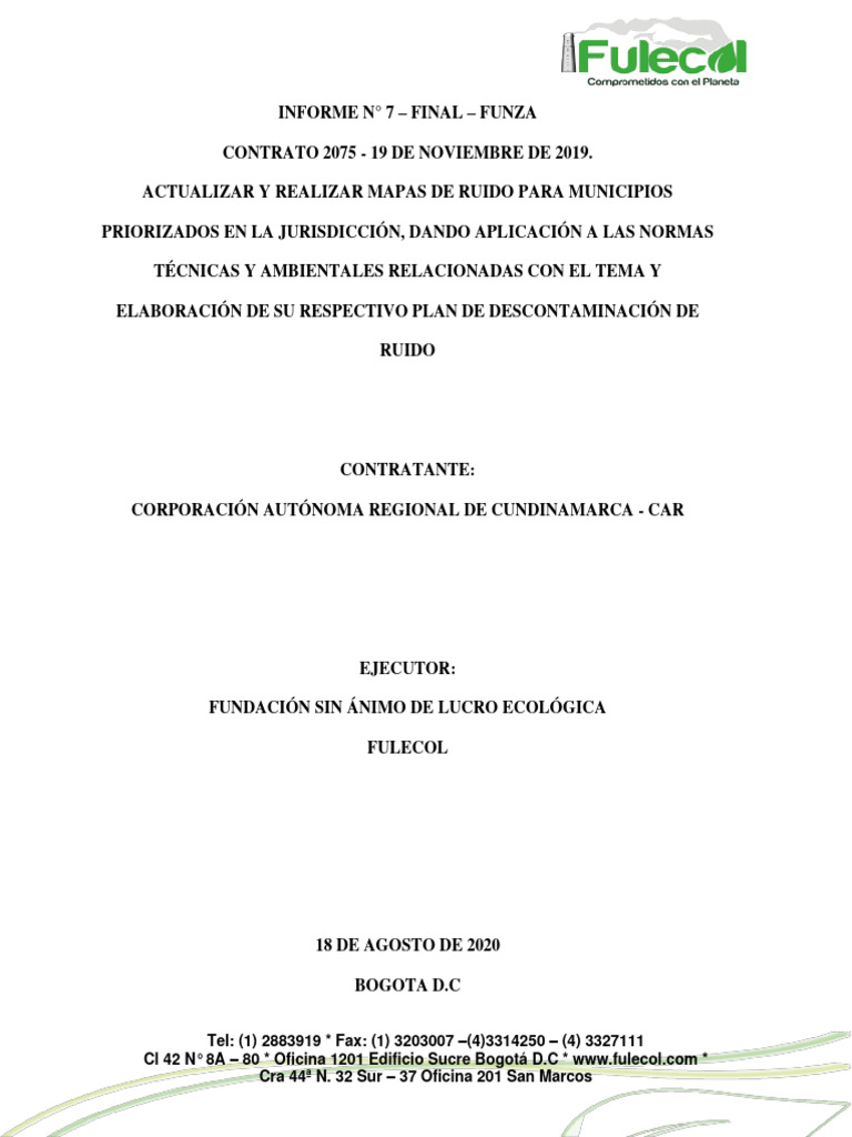 Mapa Ruido Funza | PDF | Decibel | ruido