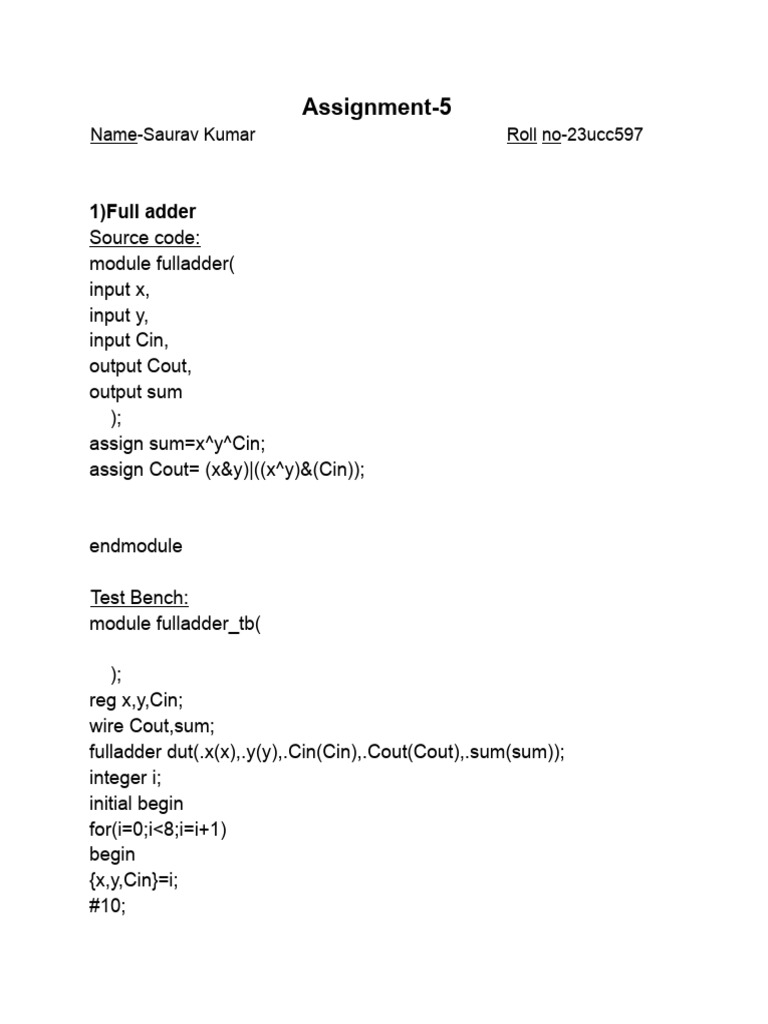 23ucc597 Asgn 5 | PDF