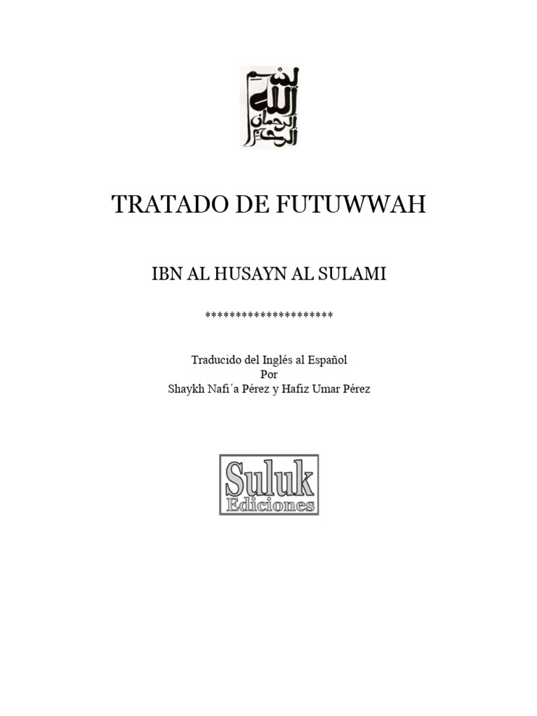 FUTUWWAH Sulami | PDF | El sufismo | Mahoma