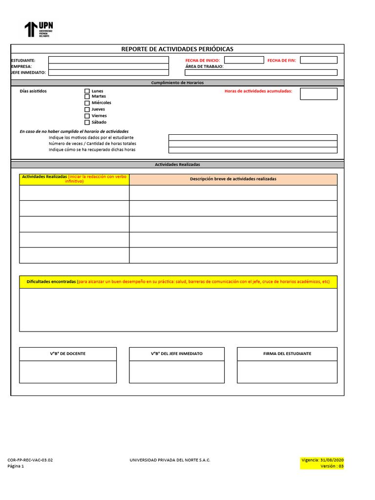 INVE.1401.EP - Formato RAP - Actualizado 2024 | PDF