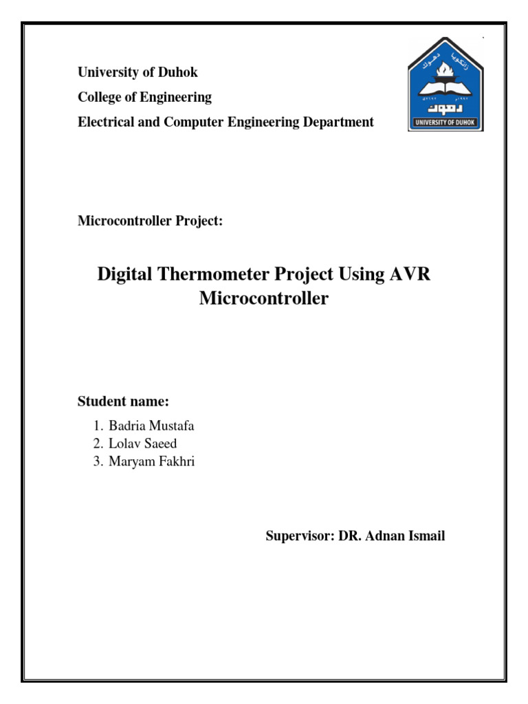 MC Project | PDF | Analog To Digital Converter | Sensor
