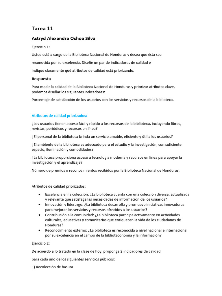 Tarea 11 Astryd Alexandra Ochoa Silva | PDF | Bibliotecas | Agua