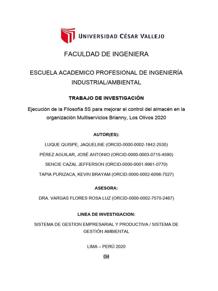 Grupo 4 - Filosofía 5S | PDF | Lean Manufacturing | Almacén