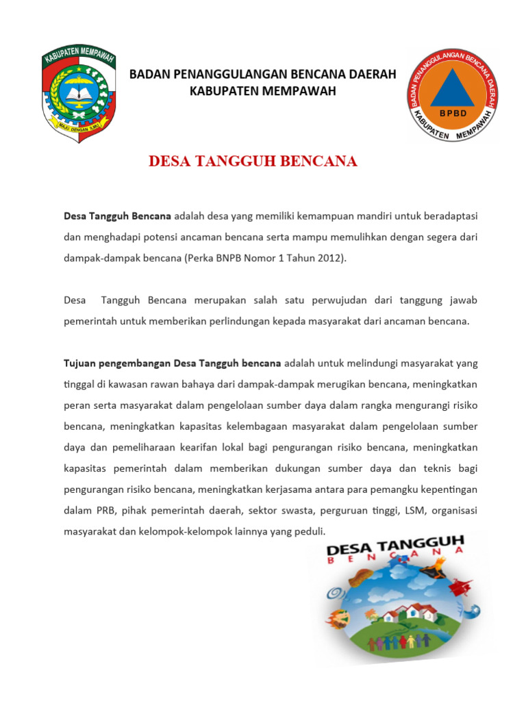 Pengembangan Desa Tangguh Bencana | PDF