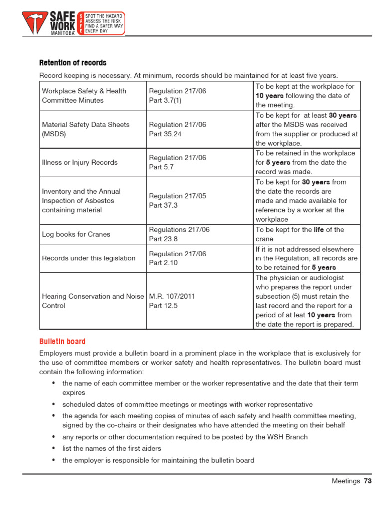 Record Retention Schedule | Download Free PDF | Labor Relations | Workplace