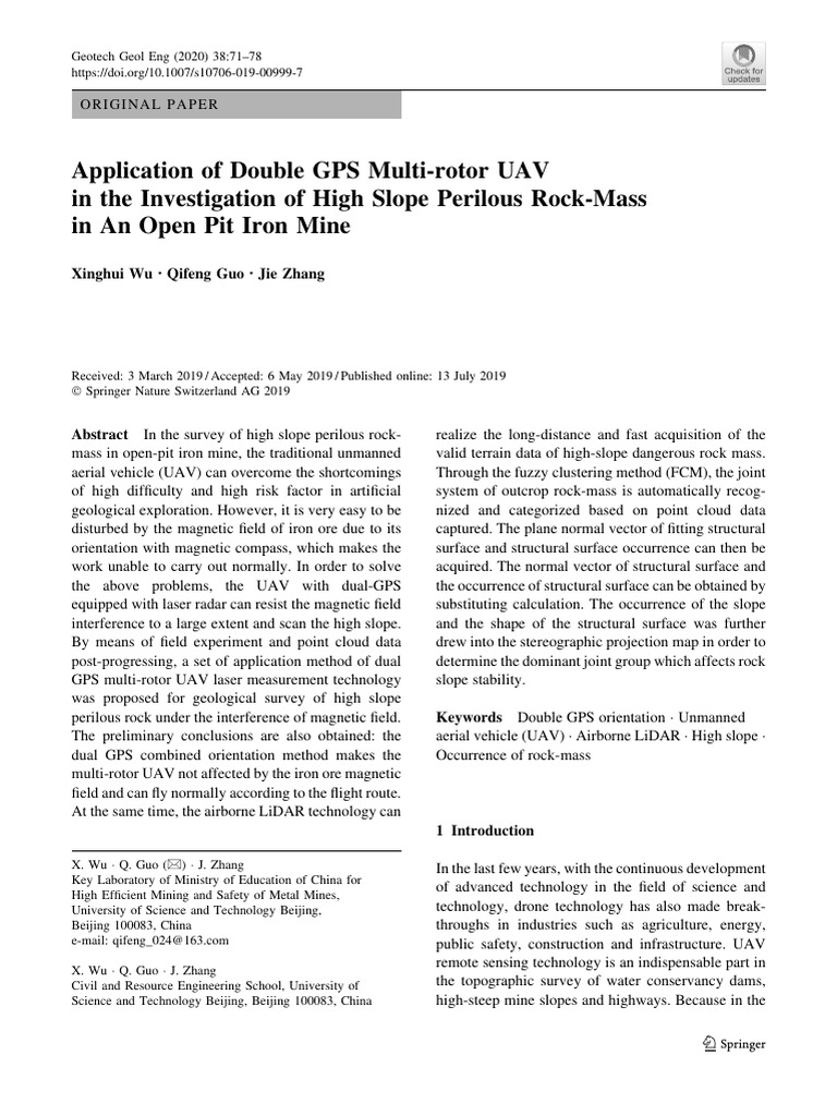 Application of Double GPS Multi-Rotor UAV in The Investigation of High ...