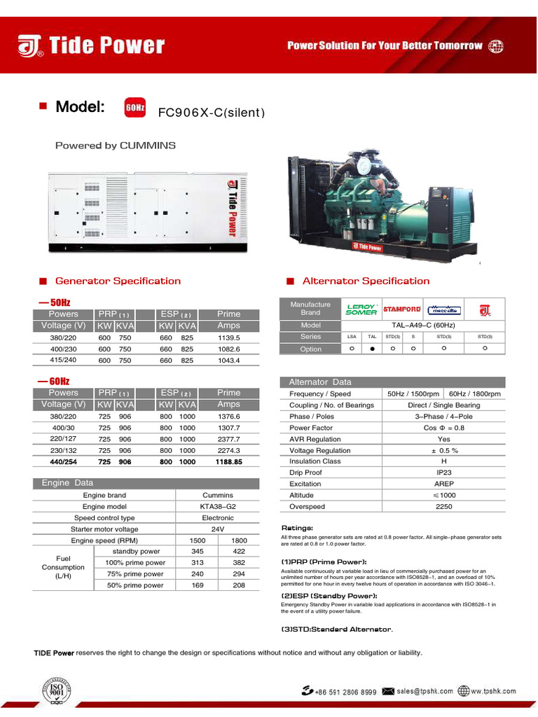 Ficha Tecnica FC906X-C | PDF | Horsepower | Engines