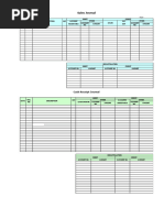 Subsidiary Sales Journal Template | PDF | Finance & Money Management