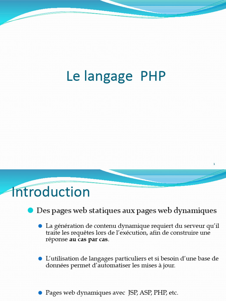 Cours PHP | PDF | PHP | Internet