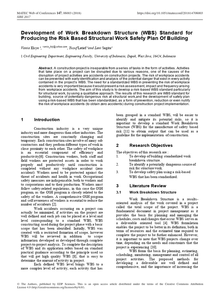 04 Development - of - Work - Breakdown | PDF | Risk | Risk Management
