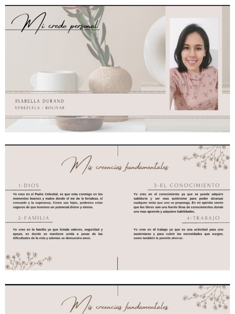 Credo Personal Isabella Durand | PDF
