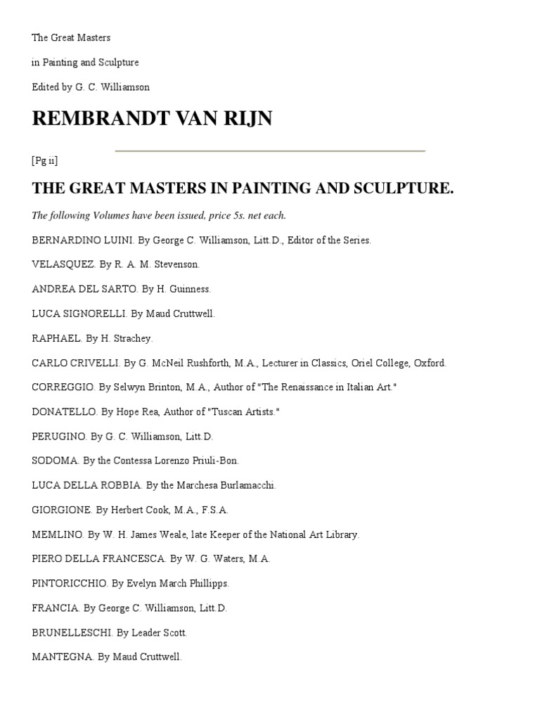 Rembrant | PDF | Rembrandt | Paintings