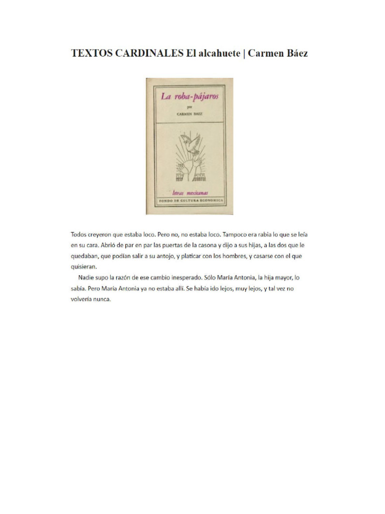 El Alcahuete Carmen Báez | PDF