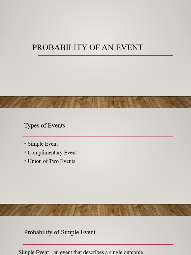 Understanding Event Probability Types | PDF