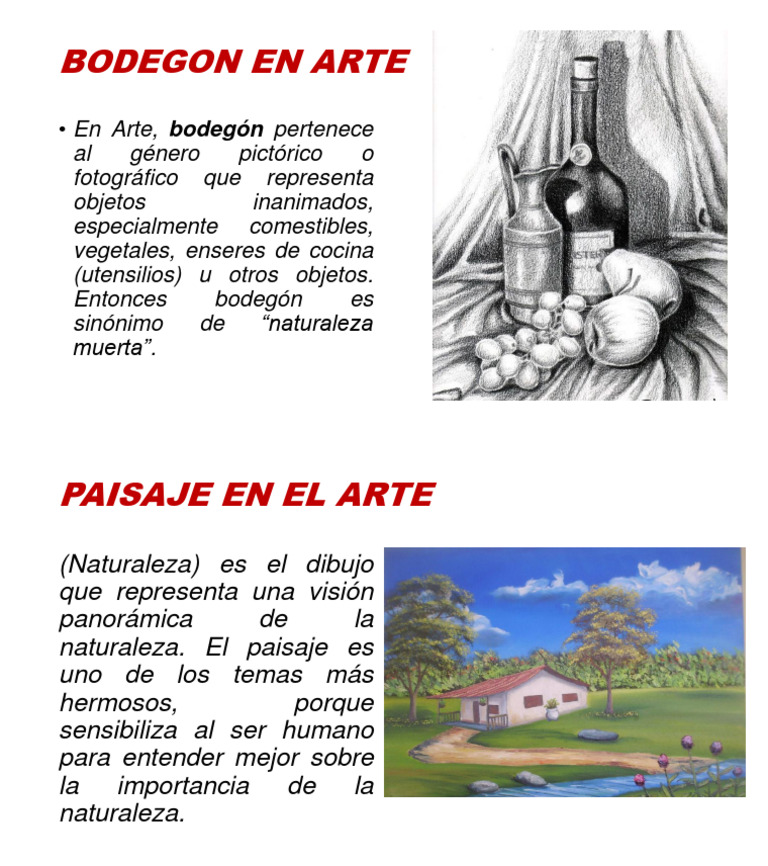 Bodegon y Paisaje | PDF