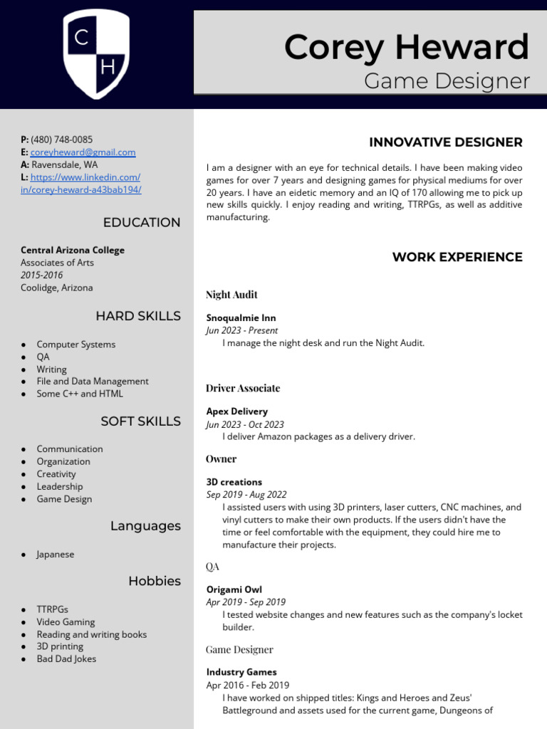 Corey Resume | Download Free PDF | Remote Desktop Services | Desktop Computer