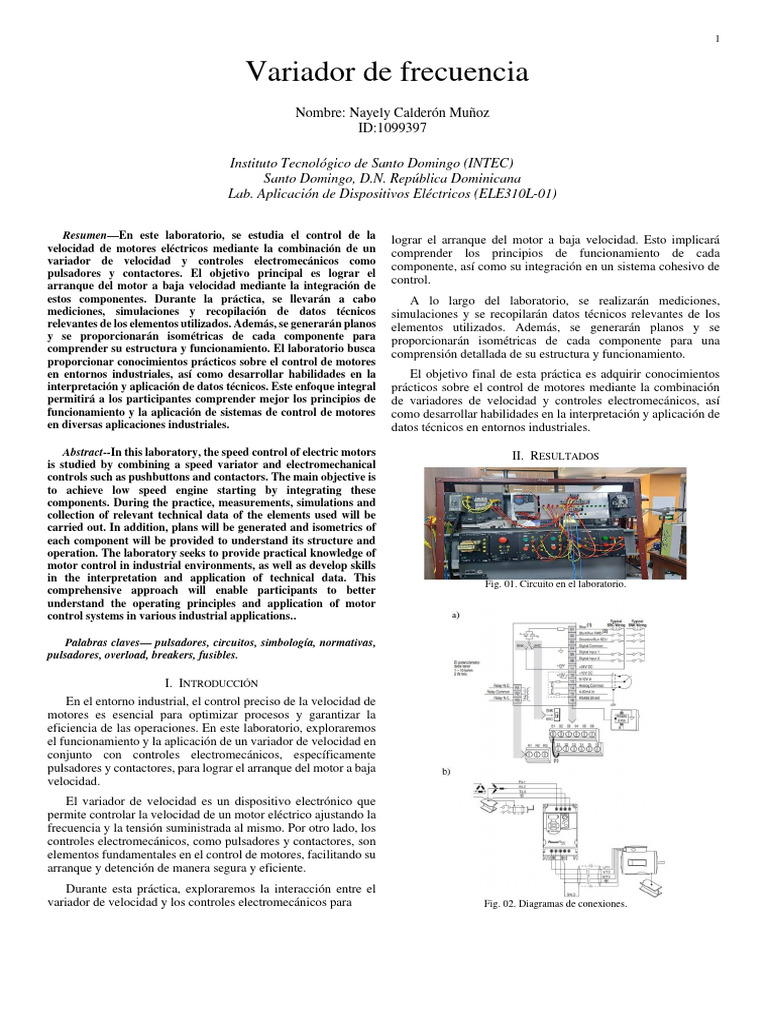 Lab. 09. Variador de Frecuencia | PDF | Ingeniería de confiabilidad ... Lab. 09. Variador de Frecuencia | PDF | Ingeniería de confiabilidad ...
