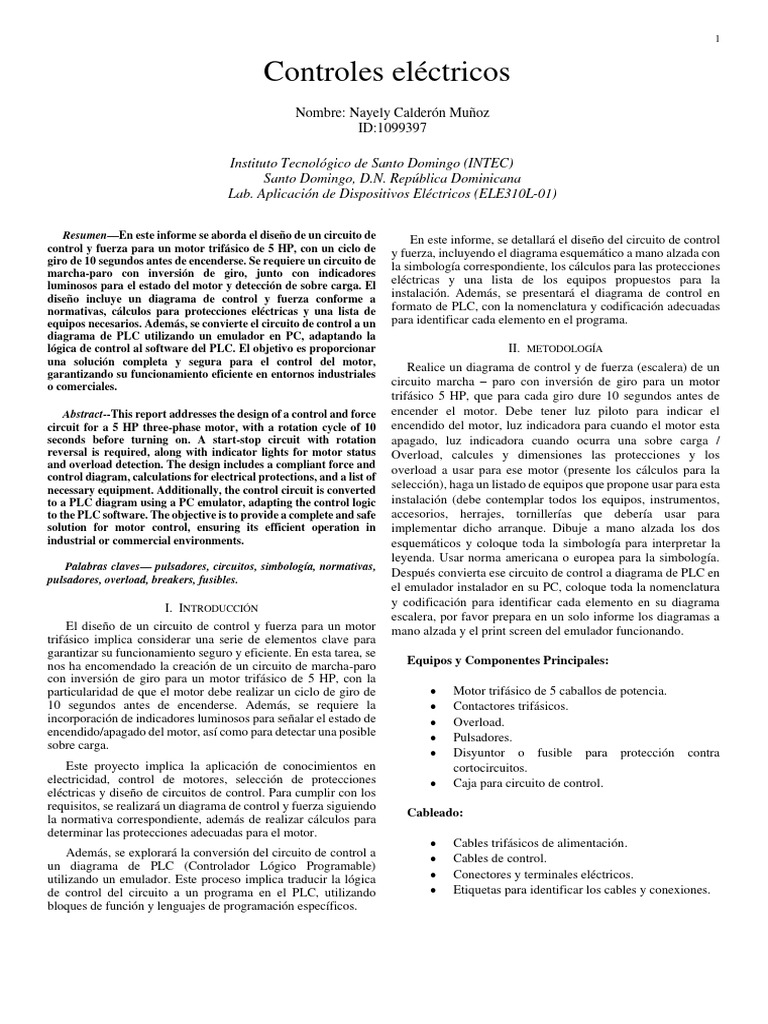 Lab. 08. Controles Eléctricos | PDF | Cambiar | Energia electrica Lab. 08. Controles Eléctricos | PDF | Cambiar | Energia electrica