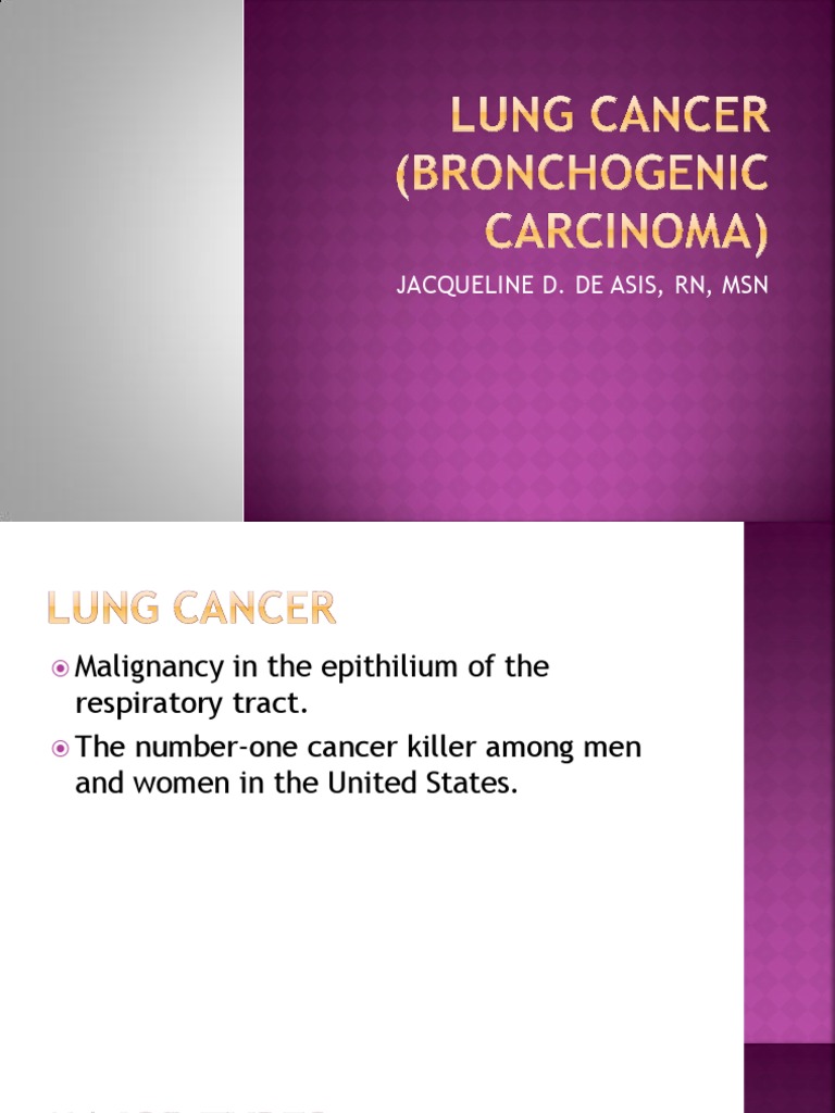 Lung Cancer (Bronchogenic Carcinoma) | PDF | Lung Cancer | Non Small ...