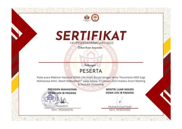 Sertifikat Soft File | PDF