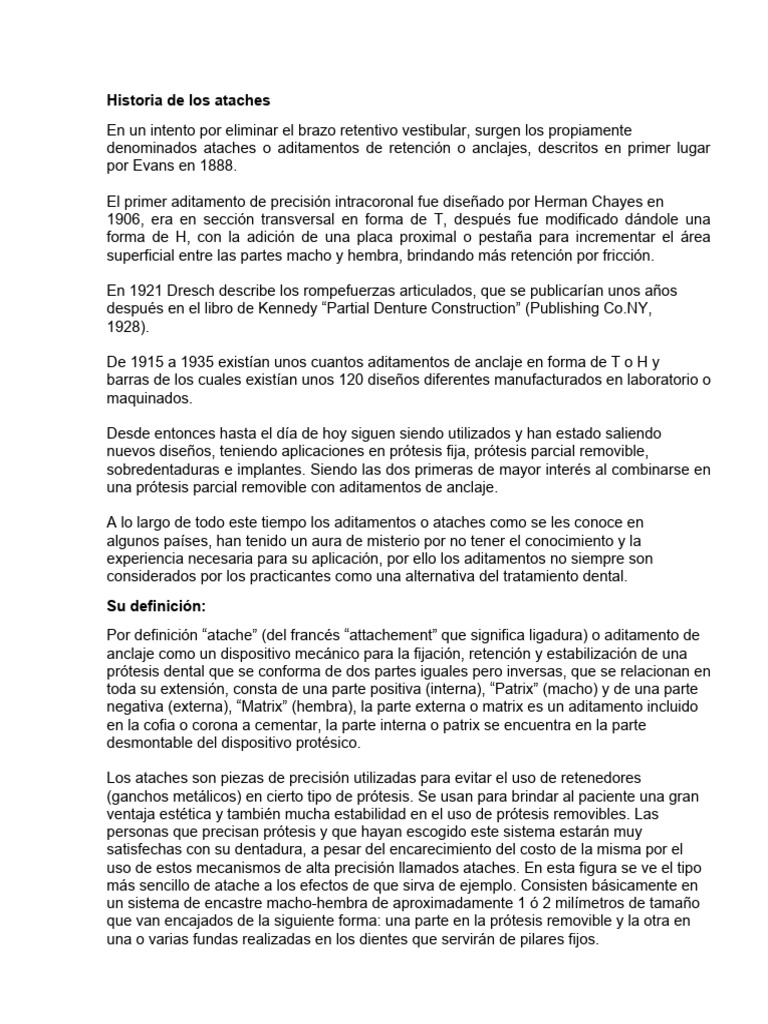 Historia y clasificación de ataches dentales | PDF | Magnetismo ...
