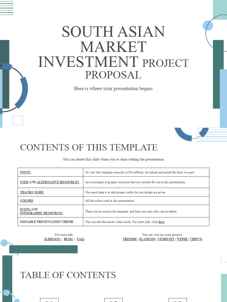 South Asian Market Investment Project Proposal by Slidesgo | PDF ...