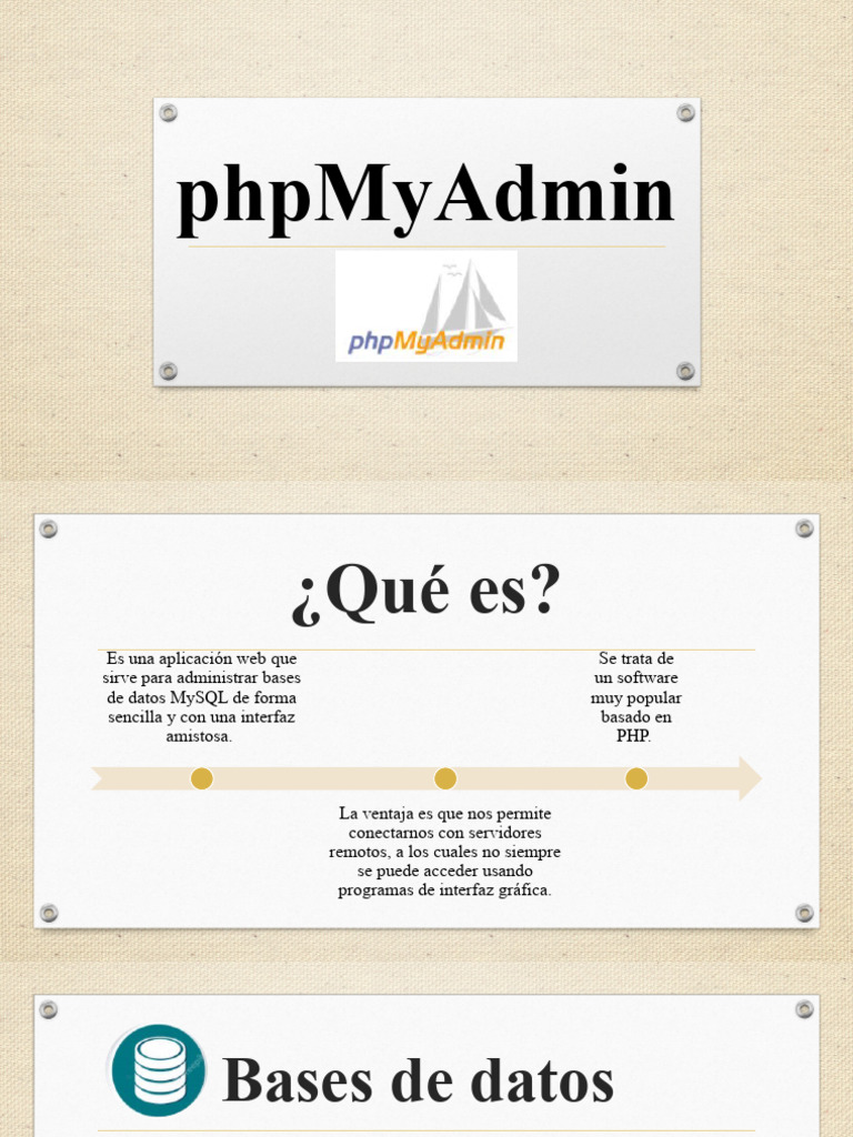 Administración MySQL con phpMyAdmin | PDF | Bases de datos | SQL