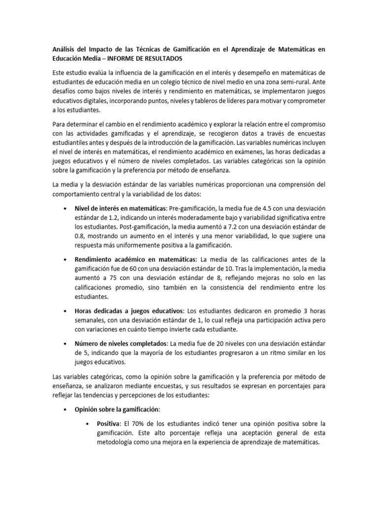 Informe de Resultados - Ejemplo | PDF | Análisis de regresión ...