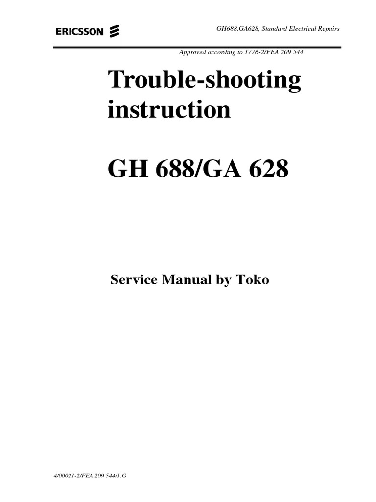 Ericsson Ga628 | PDF | Electrical Resistance And Conductance | Amplifier