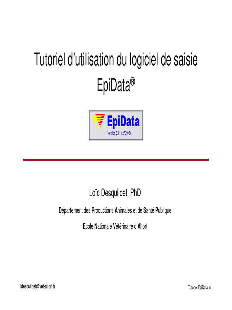 Epi Data V4.5 1 DPP | PDF | Clé USB | Microsoft Excel