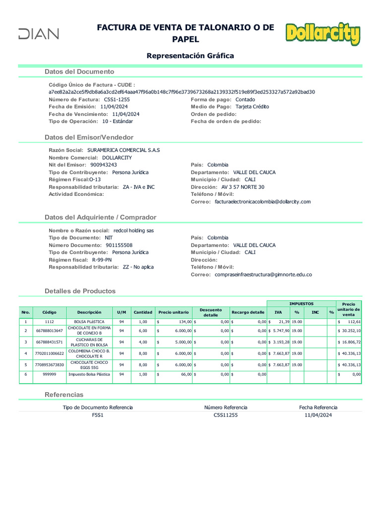 Factura de Venta de Talonario O de Papel: Representación Gráfica ...