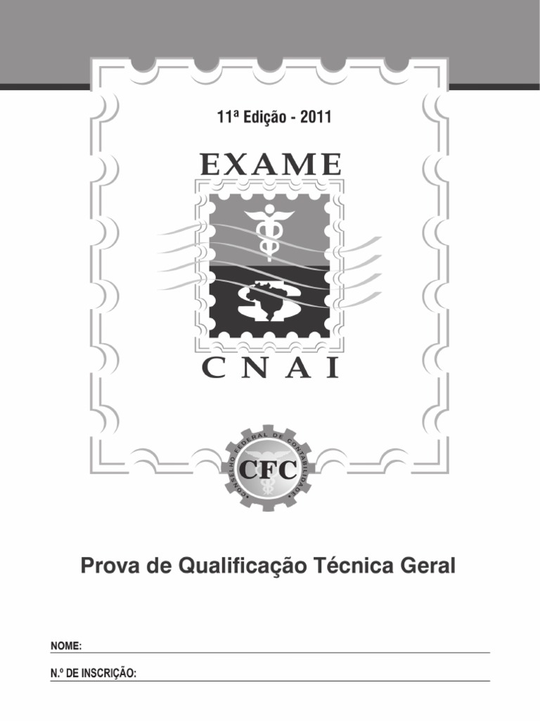 Prova CFC | PDF | Relatório anual | Contabilidade