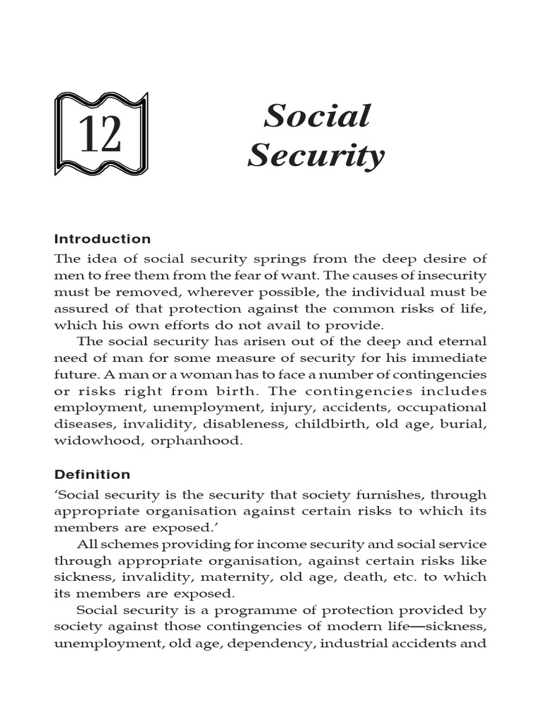 Textbook of Sociology For Physiotherapy Students-365-386 Social Security | PDF | Welfare ...